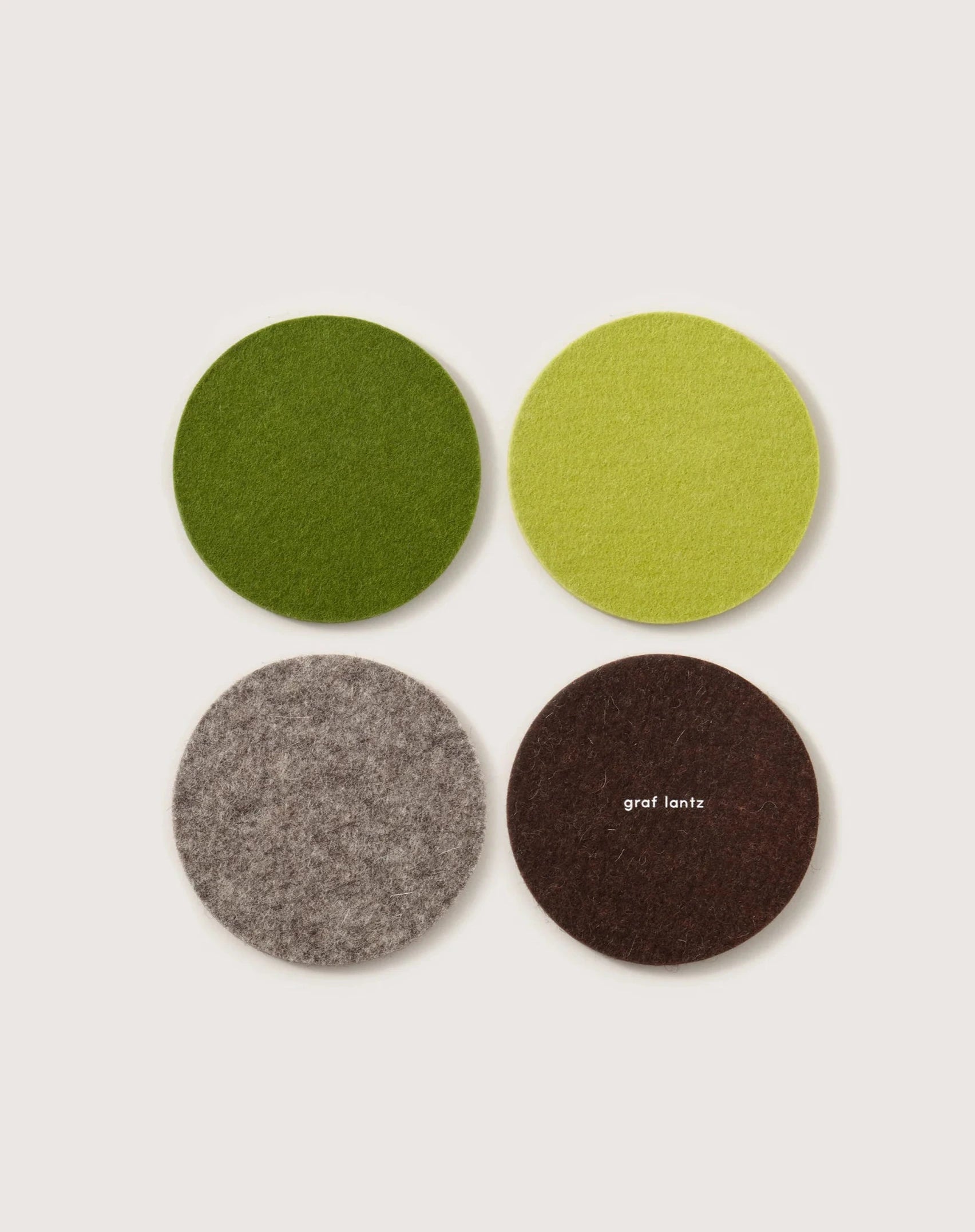 Merino Wool Round Coaster Multi 4 Pack - Forest – Roberta Oaks, Hawaii